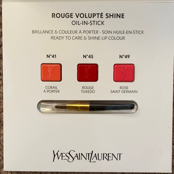 Yves Saint Laurent | Other | Ysl Rouge Volupte Shine Lipstick Sample ...